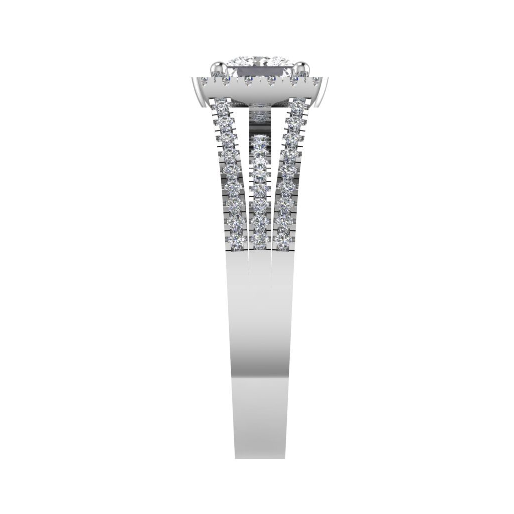 Capella Natural Princess Halo Ring - Bercotts Diamonds