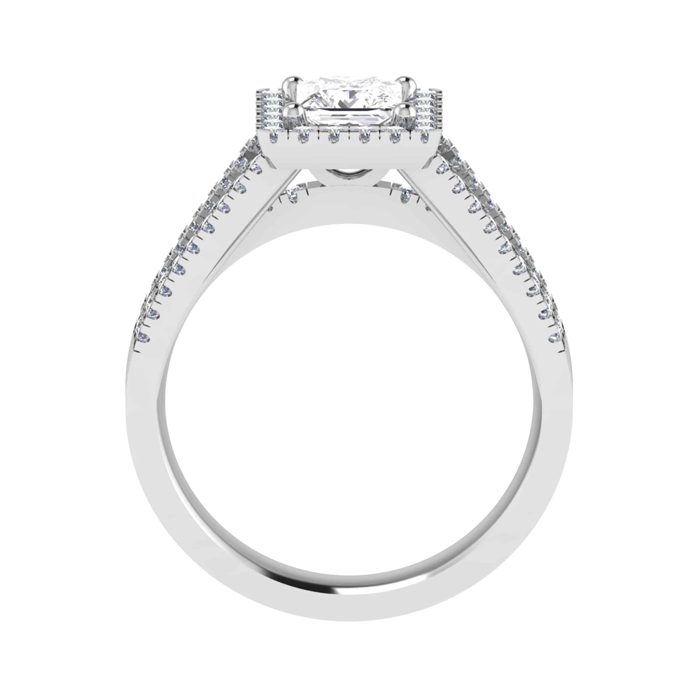 Capella Natural Princess Halo Ring - Bercotts Diamonds