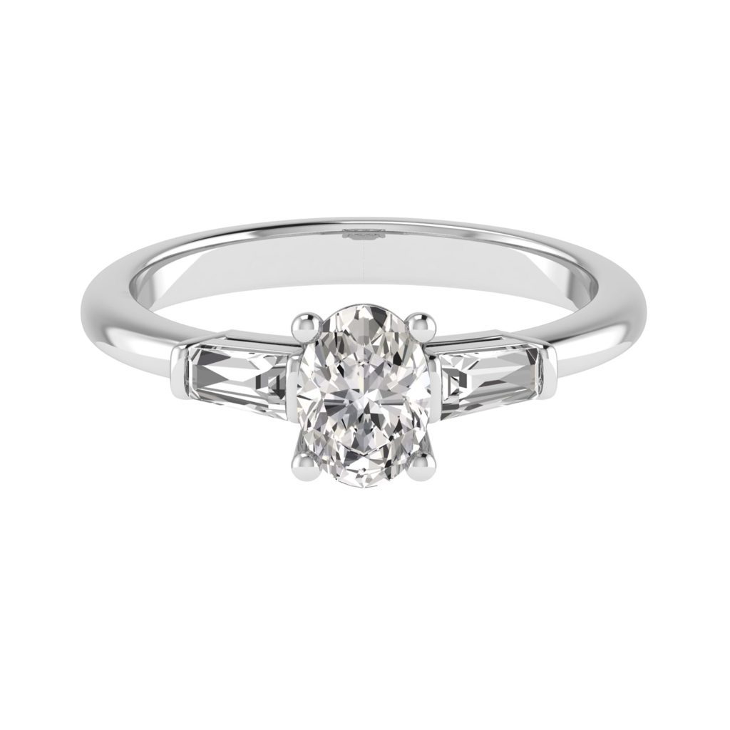 Marla Lab Grown Oval Diamond Trilogy Ring | Bercott Jewellers