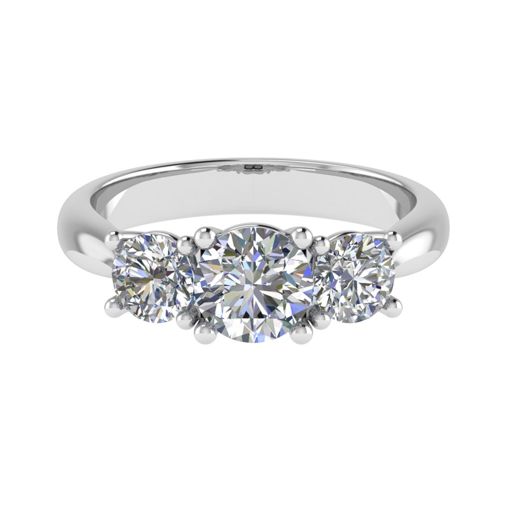 Nova Natural Round Diamond Trilogy Ring | Bercott Jewellers