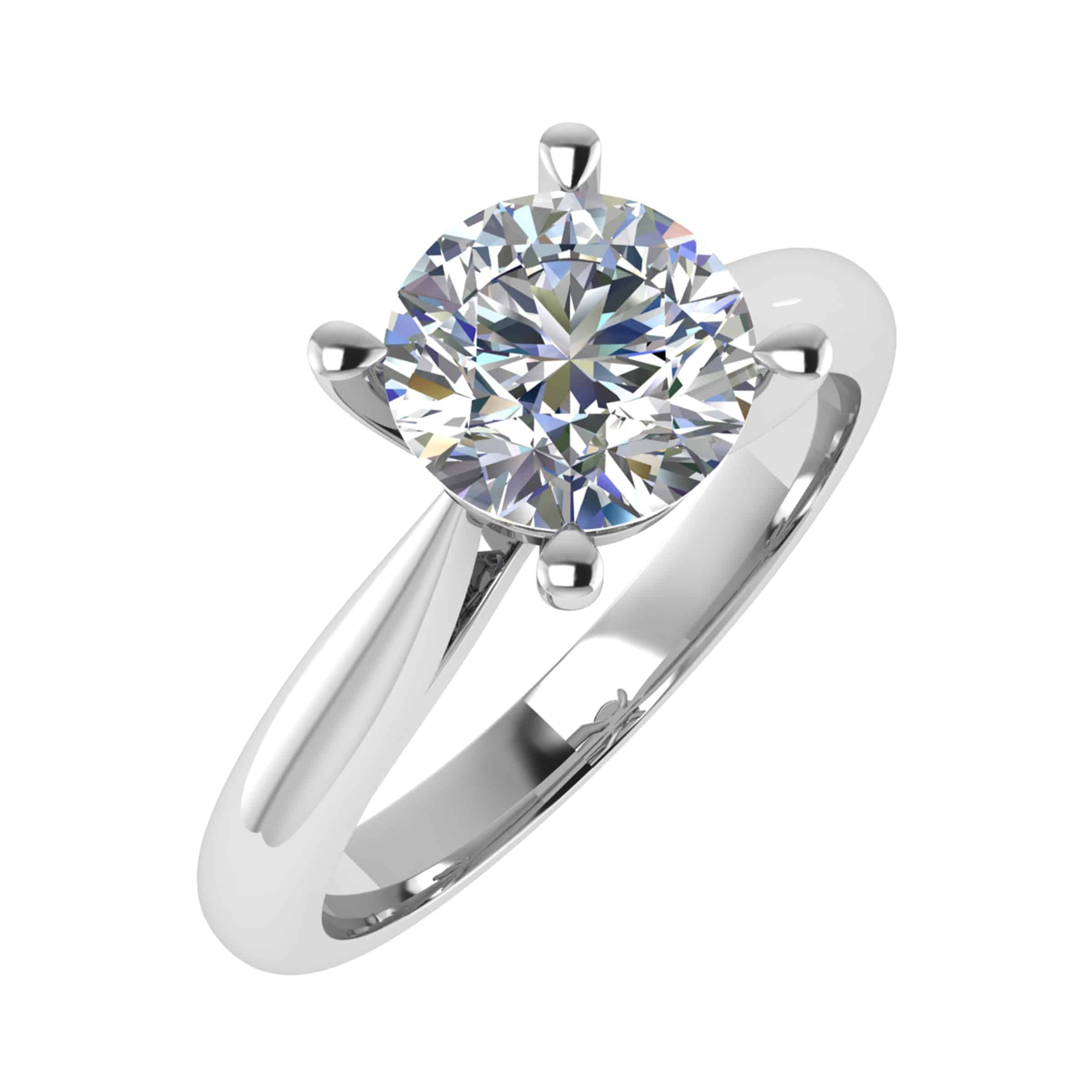 Rosa Natural Round Solitaire Ring - Bercotts Diamonds
