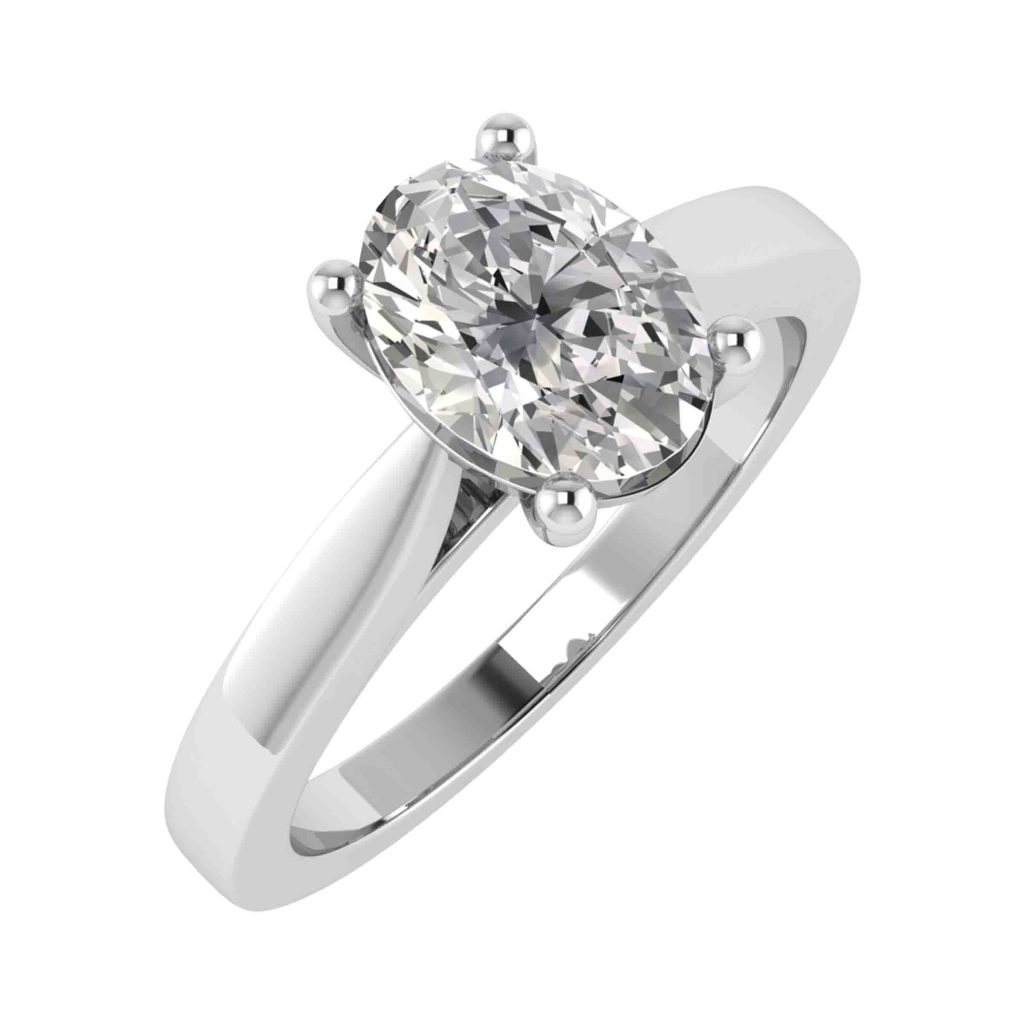 Serena Lab Grown Oval Solitaire Ring - Bercotts Diamonds