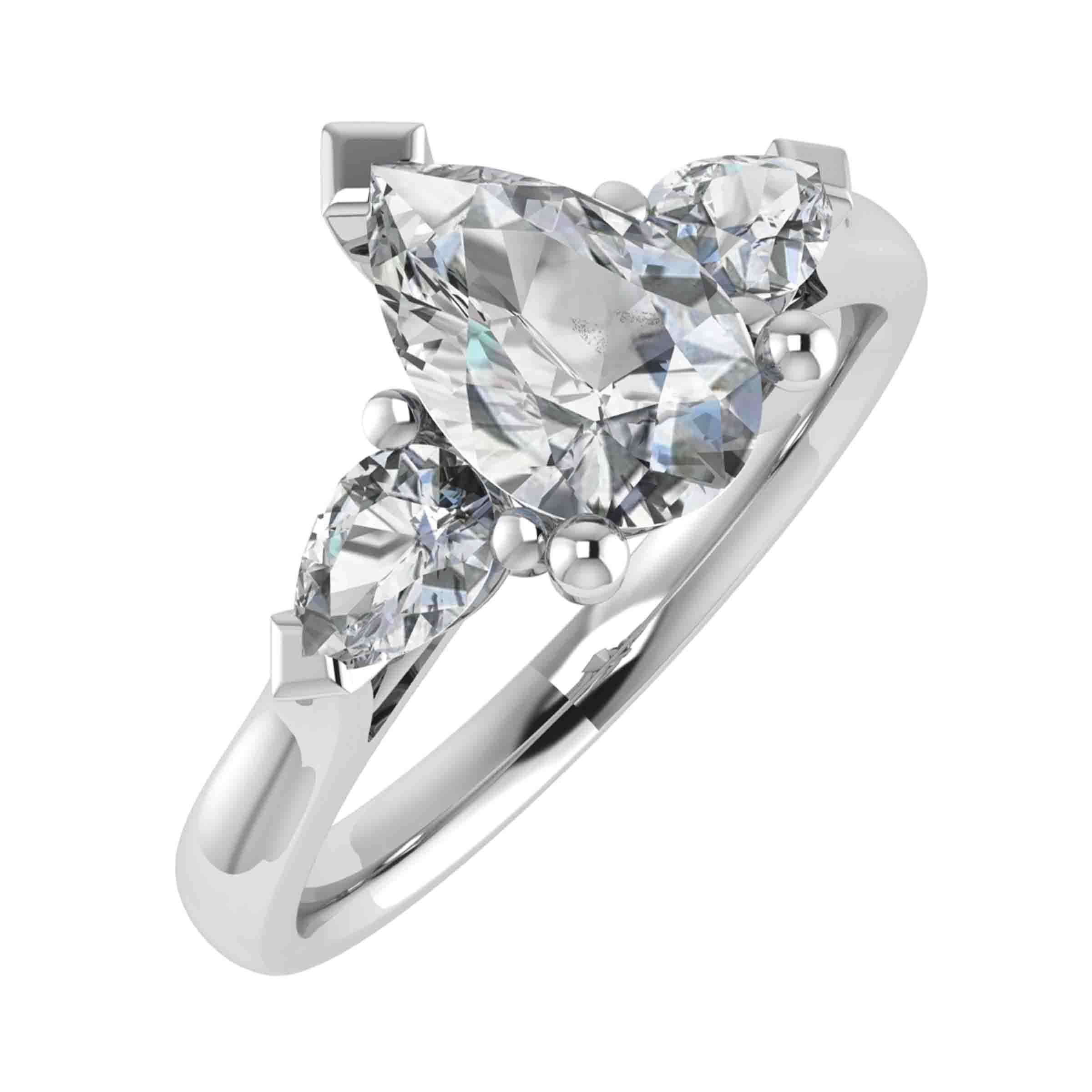 Jasmine Natural Pear Trilogy Ring - Bercotts Diamonds