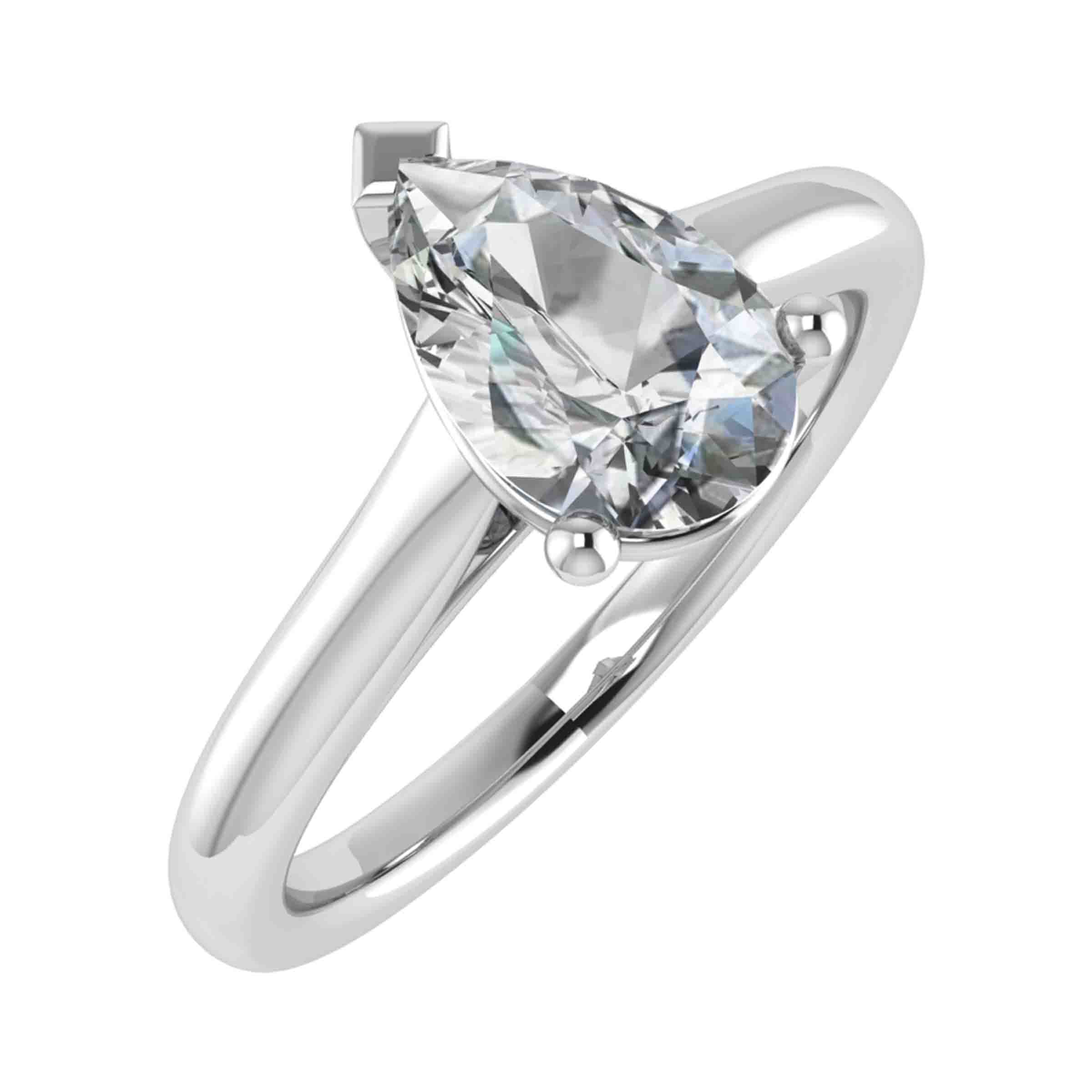 Teagan Natural Pear Solitaire Ring - Bercotts Diamonds