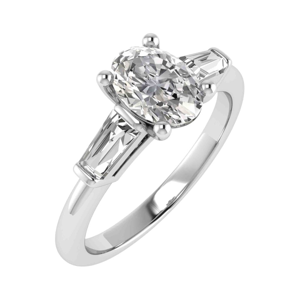 Marla Lab Grown Oval Trilogy Ring - Bercotts Diamonds