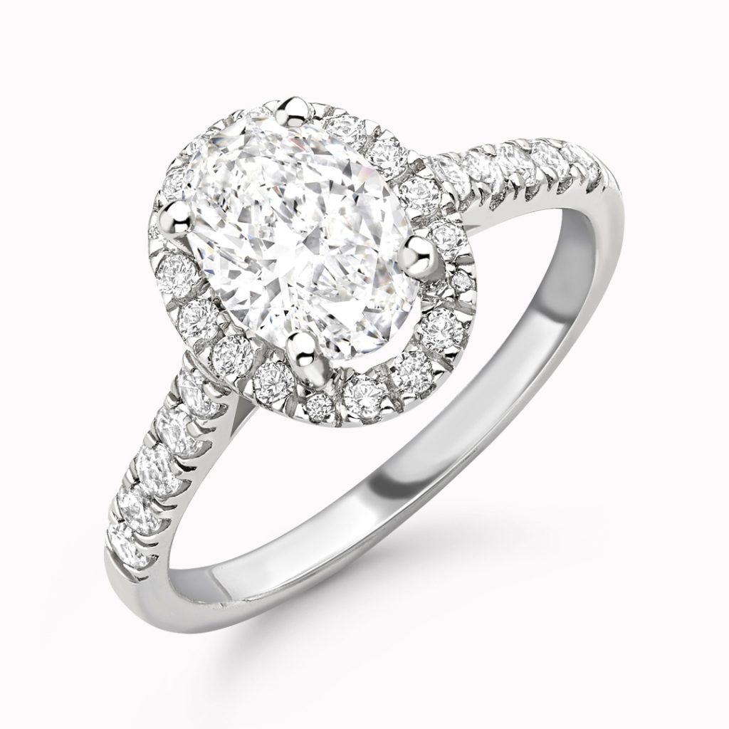 Verona Lab Grown Oval Diamond Halo Ring | Bercott Jewellers